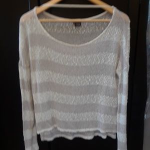 Sparkle & Fade | Sweaters | Sparkle Fade Striped Loose Knit Crop ...